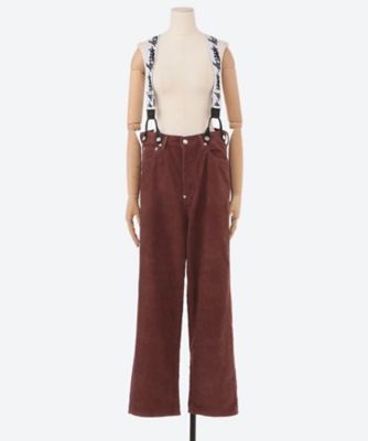 DAMAGE CORDUROY SUSPENDER PANTS