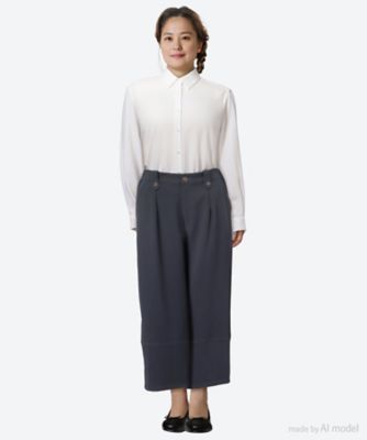 ポリエステルレーヨン起毛ストレッチオーバルパンツ 46160754