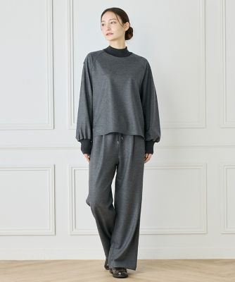 大きいサイズ》圧縮スムースドッキングニットプルオーバー