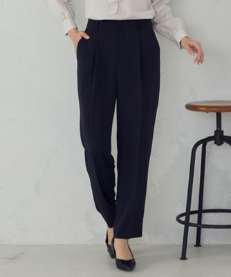 セットアップ対応】ポリエステルツイル テーパードパンツ