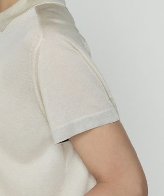 TALLサイズ 〕 シルキー天竺ニット ポロニットプルオーバー