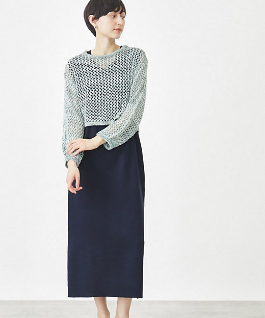 セットアイテム】メッシュニット×ワンピース セットアイテム】メッシュニット×ワンピース