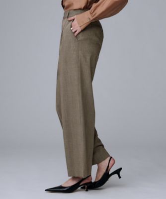 セットアップ可／洗える】ウールライク ワイドパンツ