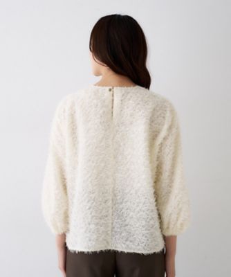 洗える／1枚で着映え】カットジャカードトップス