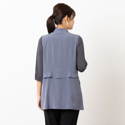 【洗える・接触冷感】Soalon ペプラムデザインベスト（12002525） | LOBJIE (Women)/ロブジェ | 三越伊勢丹オンラインストア・通販【公式】