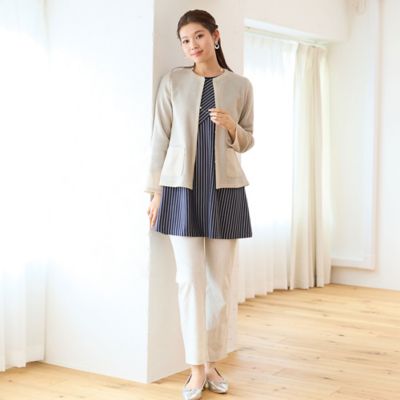 【洗える・接触冷感・日本製】Soalon Aラインボーダーチュニック（12122543） | LOBJIE (Women)/ロブジェ | 三越伊勢丹オンラインストア・通販【公式】