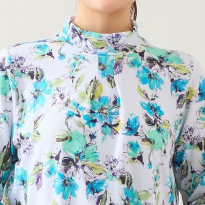 洗える・日本製】花柄起毛カットソー（12126522） | LOBJIE