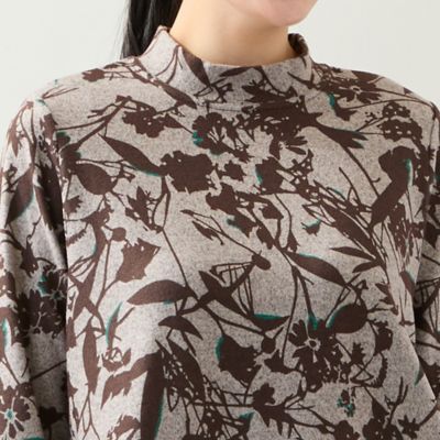 洗える・3L／4Lサイズあり】花柄ペプラムカットソー