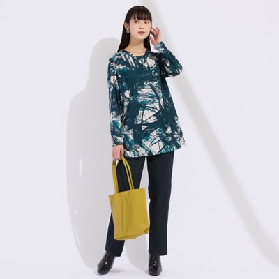 リリアンビューティ（Liliane Burty）/【L〜4L】デニムプリント裏起毛パンツ L～4L】デニムプリント裏起毛パンツ（50056511） | Liliane