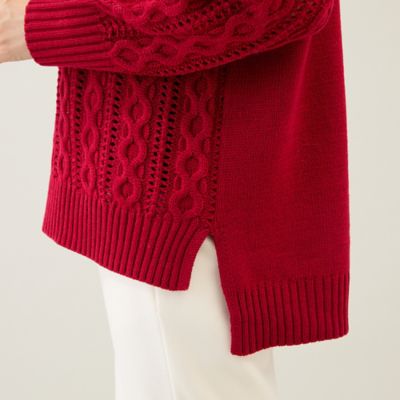 リボン×ケーブル編みニットプルオーバー（51136511） | Rose