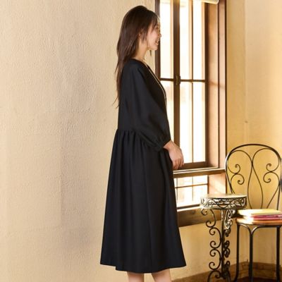 ハレの日・セットアップ対応】ハイウエスト・ギャザードレス