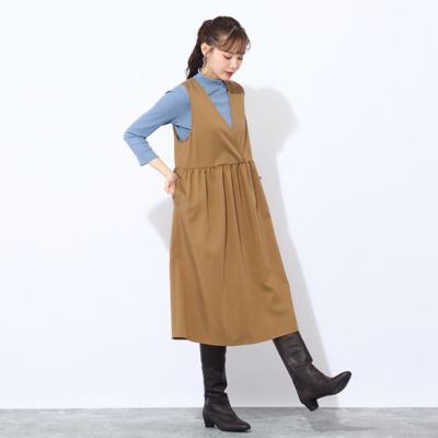 洗える・接触冷感】カシュクールジャンパードレス（73115551