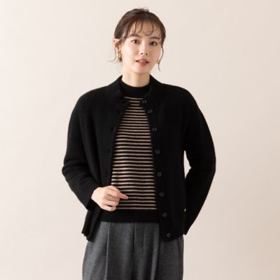アンサンブル対応／S・Mサイズ】カシミヤ12GGカーディガン