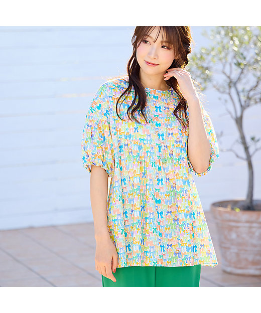 22fabric】リボンコレクター/ブラウス 22fabric】リボンコレクター/ブラウス