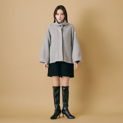 スタンドカラーコクーンシルエットジャケット（83106505