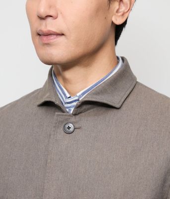 ムリネ マイクロヘリンボーン アダプトカラーアウター