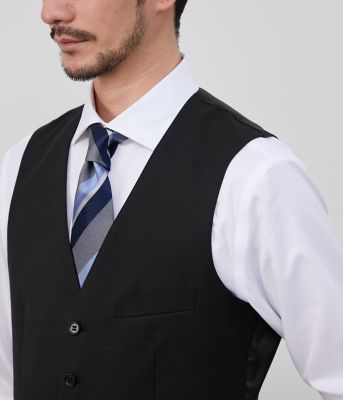 撥水】無地 襟なしオッドベスト（セットアップ対応