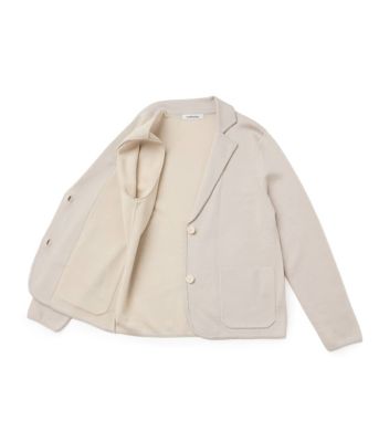 手洗い可能】和紙混接結編み ニットジャケット