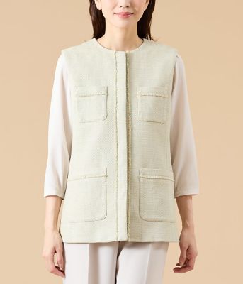 L】ソフトミックスツィード ジレ（202654198110