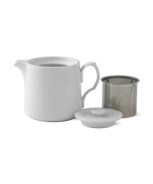 ホワイトフルーテッド ティーポット | ROYAL COPENHAGEN ホワイトフルーテッド ティーポット | ROYAL COPENHAGEN