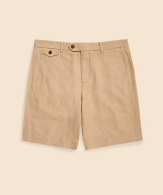 ブルックスブラザーズ（Brooks Brothers）/リネン/コットン　プレーンフロント　9inショーツ リネン／コットン プレーンフロント 9inショーツ | Brooks Brothers