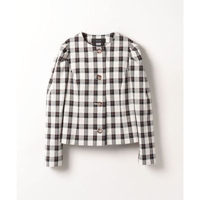 セットアップ対応商品】カラーチェックショルダーコンシャス セットアップ対応商品】カラーチェックショルダーコンシャス