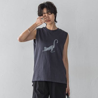 レオパードプリントノースリーブプルオーバー≪洗濯機で洗える