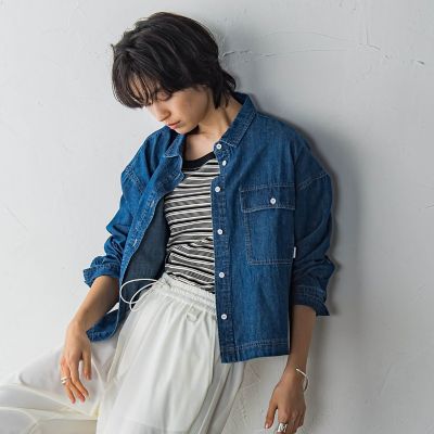 デニムクロップドシャツ≪洗濯機で洗える≫ | MAYSON GREY（Women