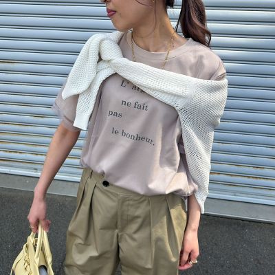 WEB限定】チュールレイヤードロゴカットソー≪手洗い可能