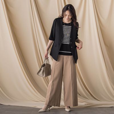 タックレスワイドチノパンツ≪洗濯機で洗える≫ | LAUTREAMONT (Women