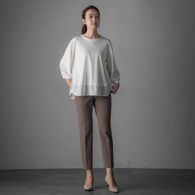 大きいサイズ】スムースシフォンカットソー≪洗濯機で洗える≫ | la.f