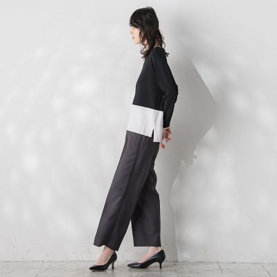 大きいサイズ】配色ブロッキングニット≪手洗い可能≫ | la.f