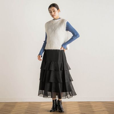 NEW 袖ボタンランダムリブプルオーバー≪手洗い可能≫ | Droite