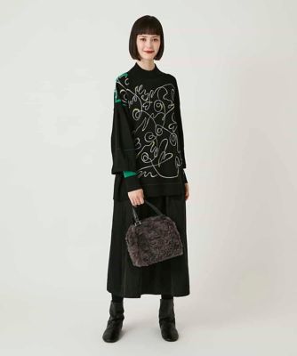 ニュアンス刺繍アクセントニットプルオーバー | HIROKO BIS (Women