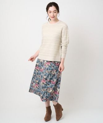 セットアップ対応］ゴブランフラワープリントスカート | CHRISTIAN