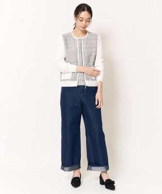 シャイニーデニムパンツ | CHRISTIAN AUJARD Lサイズ (Women/大きい