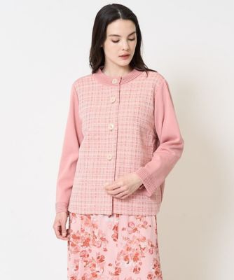 大きいサイズ】異素材コンビデザイン羽織り | CHRISTIAN AUJARD L