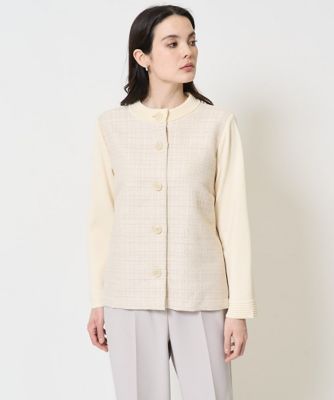 大きいサイズ】異素材コンビデザイン羽織り | CHRISTIAN AUJARD L