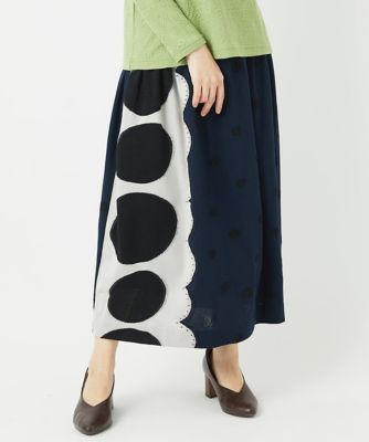 日本製］ウール混ドットジャガードスカート | GIANNI LO GIUDICE(Women