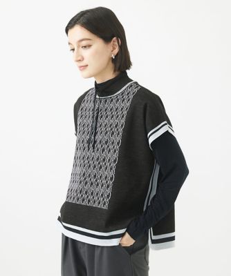 日本製］ロゴジャカードニットベスト | GEORGES RECH (Women/小さい