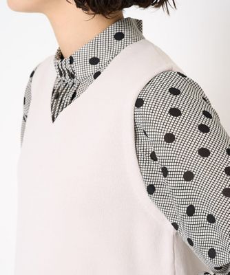 スクエアジャガードニットベスト | GEORGES RECH (Women/小さいサイズ