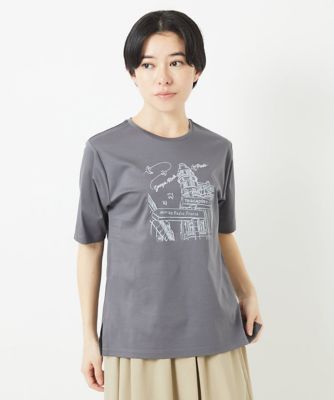 ドライコットンイラスト刺繍Tシャツ | GEORGES RECH (Women/小さい