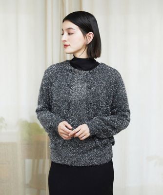 メタリックシャギーショートカーディガン | GEORGES RECH (Women