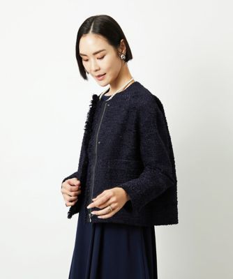 小さいサイズ］ファンシーツイードショートジャケット | MICHELKLEIN