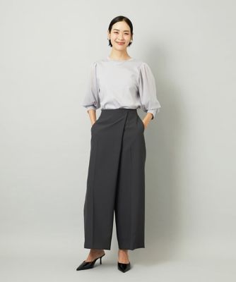 小さいサイズ］ラメチュールスリーブ異素材カットソー | MICHELKLEIN