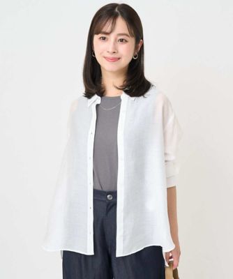 小さいサイズ】シアーローンシャツブラウス／洗える | MK MICHEL KLEIN