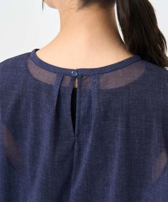 小さいサイズ】デニム調シアーブラウス／洗濯機で洗える | MK MICHEL