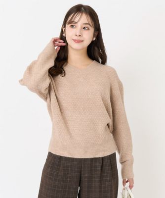 MK ミッシェルクラン（MK MICHEL  ）/【小さいサイズ】ポコポコVネックニット/洗える 小さいサイズ】ポコポコVネックニット／洗える | MK MICHEL KLEIN