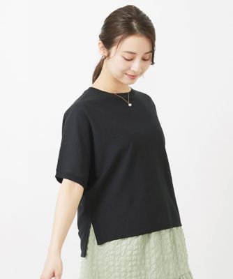 小さいサイズ】バックメタル釦リラックスニット／UVカット／洗える