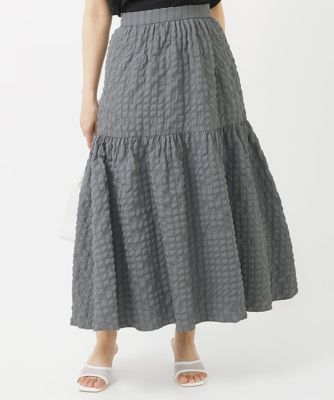 小さいサイズ】ティアードスカート／洗える | MK MICHEL KLEIN（Women